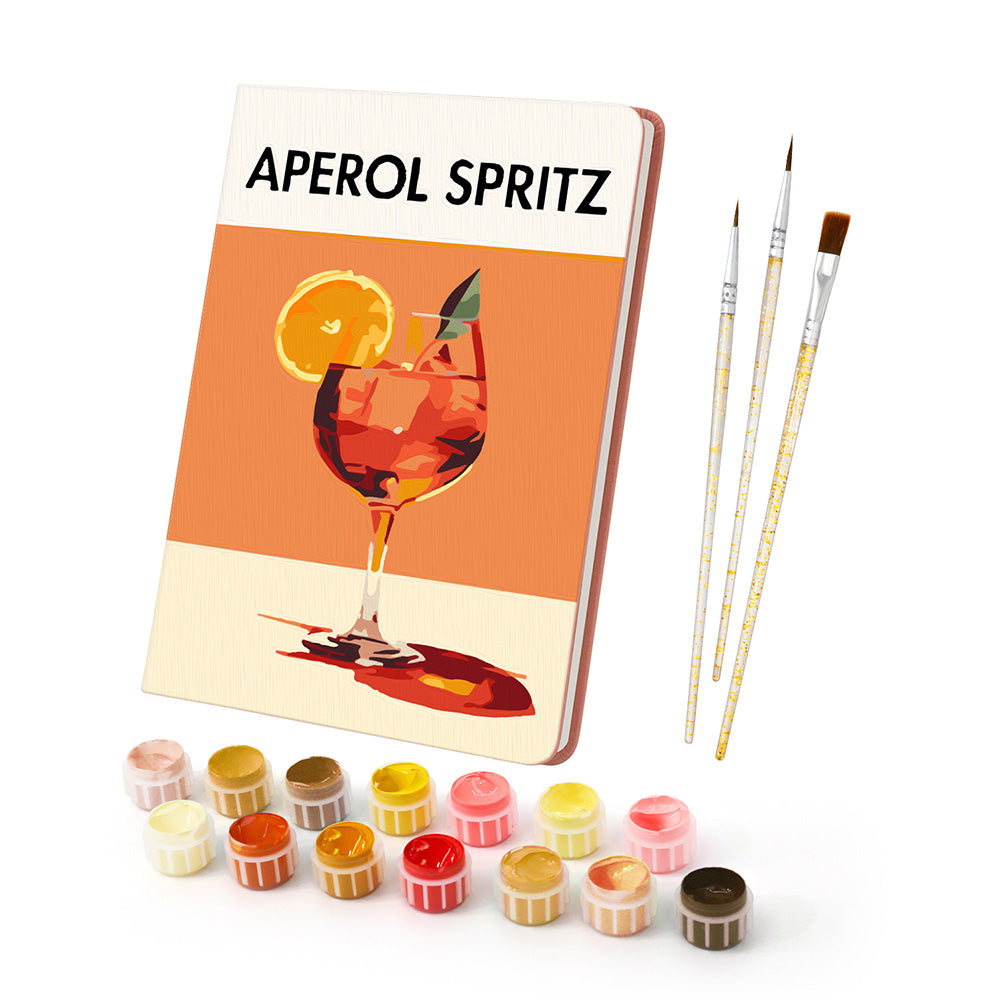 Aperol Spritz Notebook Paint by Numbers for Adults – Happyforart.com