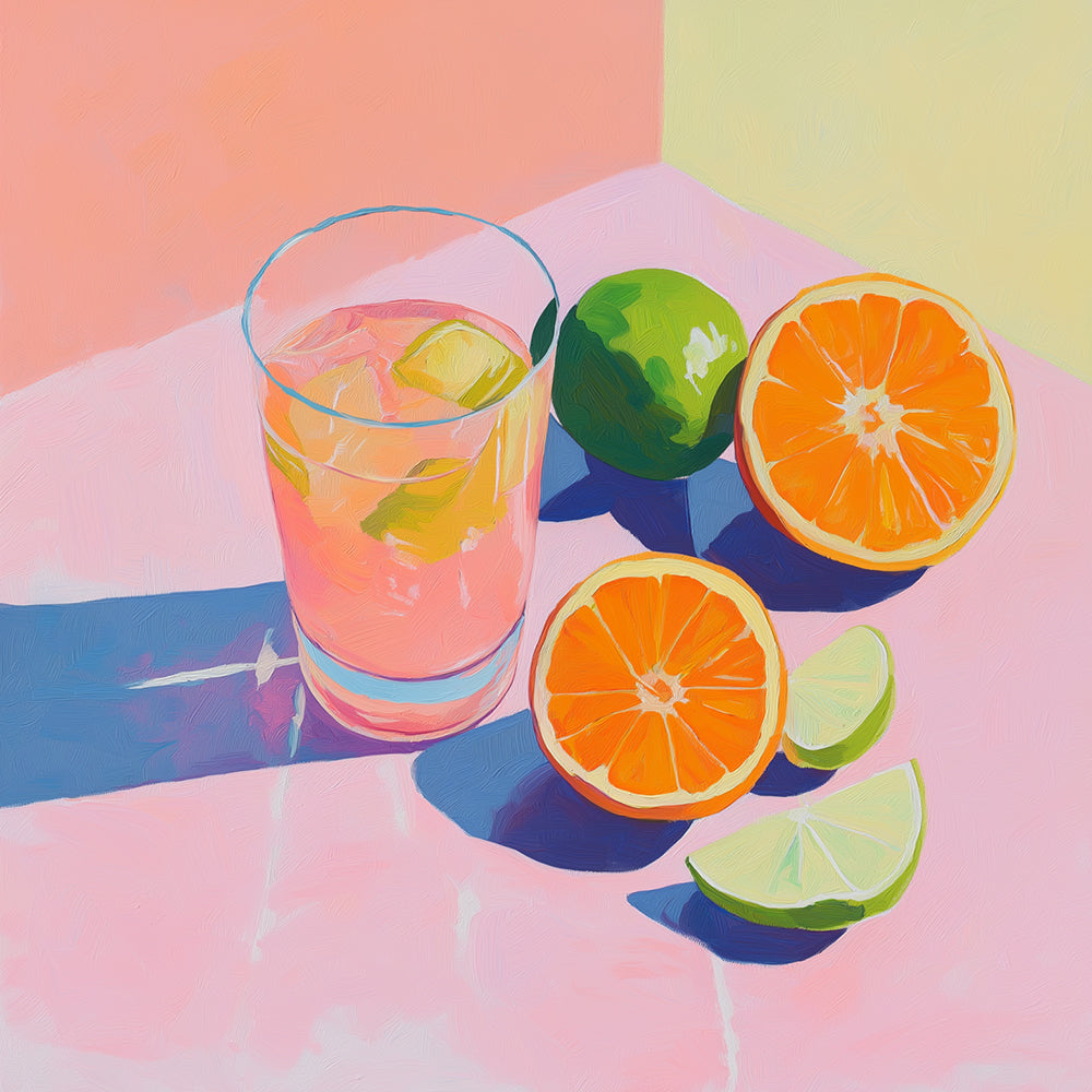 Paint by Numbers Lemon Orange Juice Drink – Happyforart.com