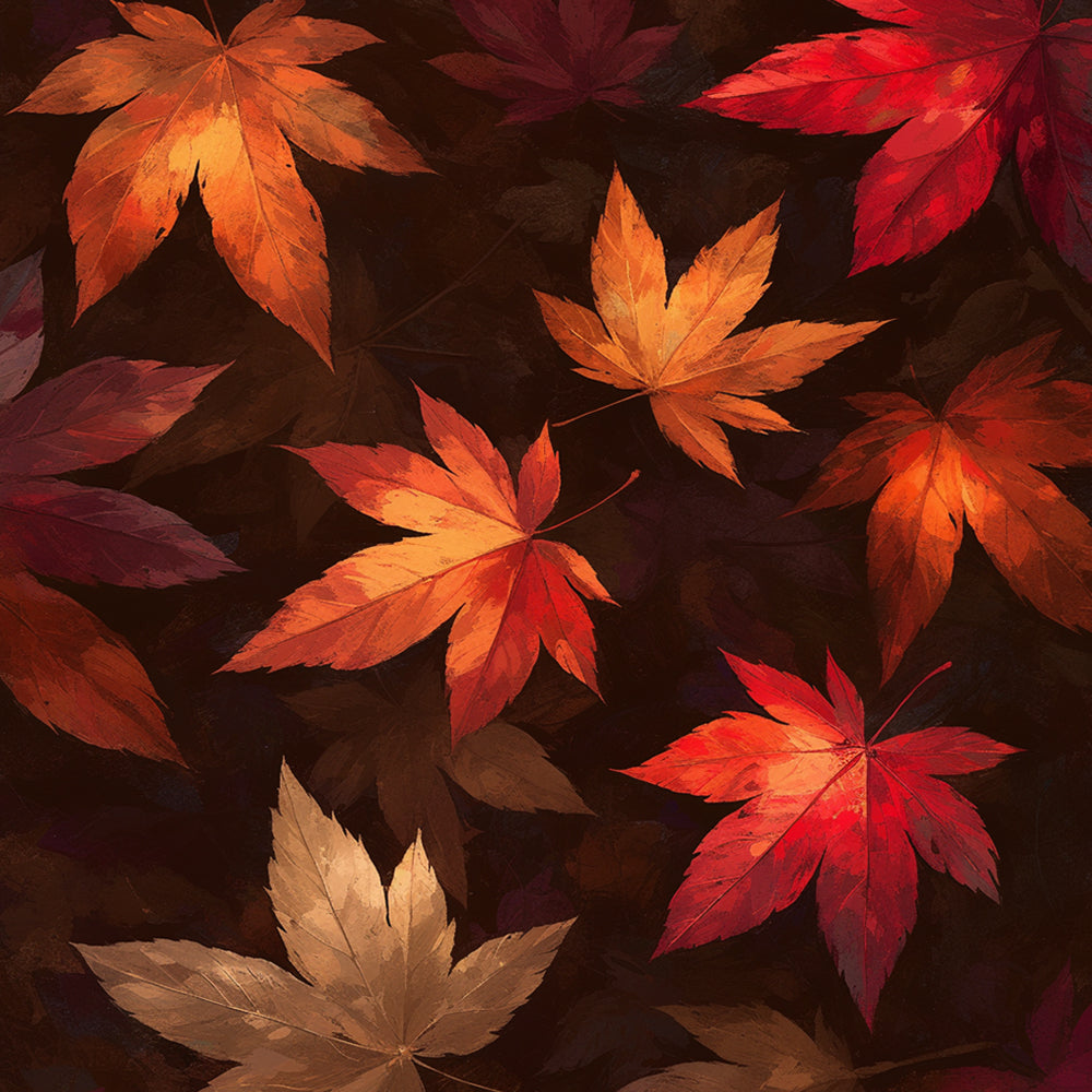 Paint by Numbers Red Maple Leaves in Late Autumn – Happyforart.com