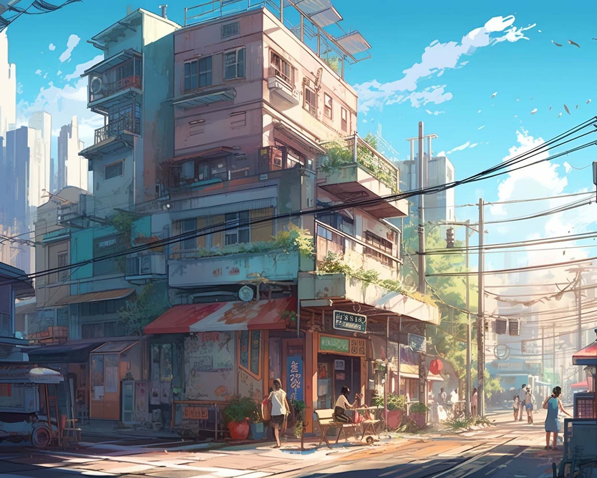 Paint by Numbers Residential Building – Happyforart.com